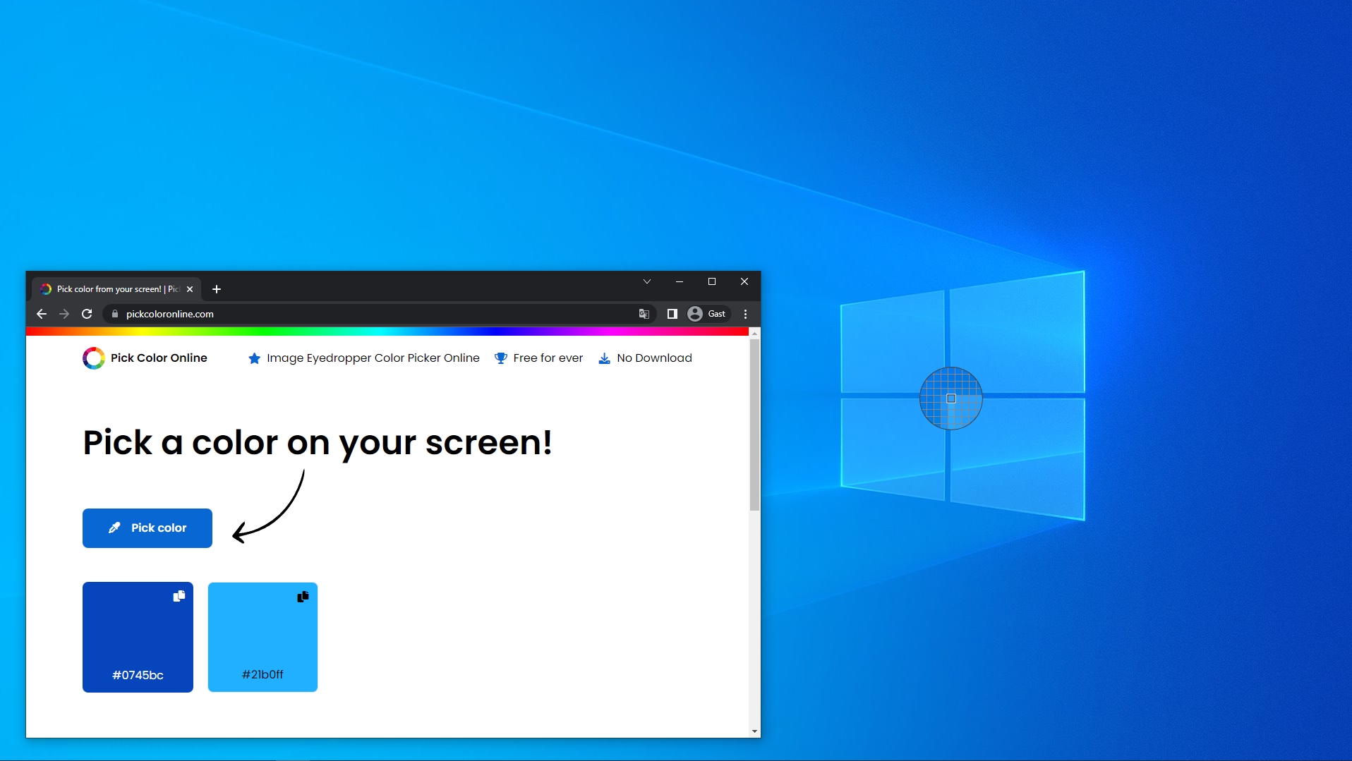 ¿Cómo seleccionar un Color de tu Pantalla? | Pick Color Online